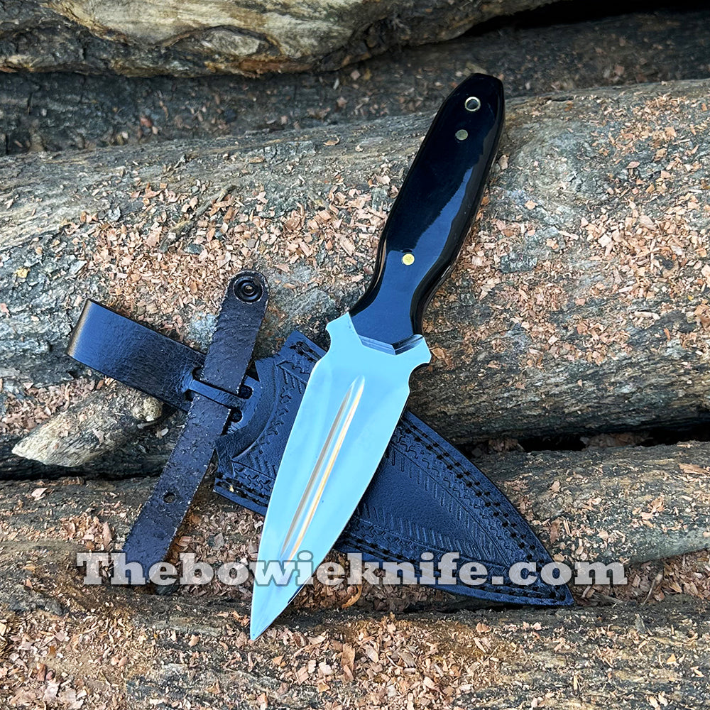 Dagger Knife Stainless Steel Blade Hunting Knife Bull Horn Handle DK-2 ...