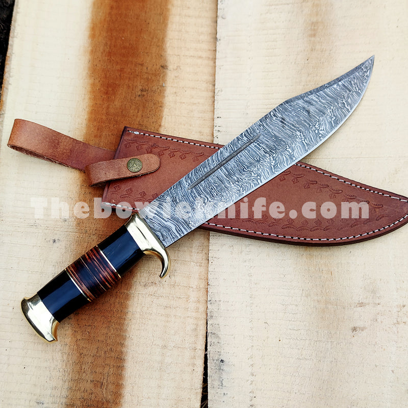 Crocodile Dundee Knife | Bowie Knife Damascus Steel DK-108 – The Bowie ...